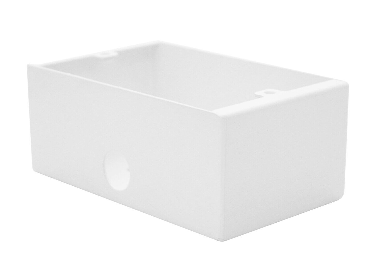 Kelsey Double Gang Extra Deep Wall Box White | Kelsey Acoustics